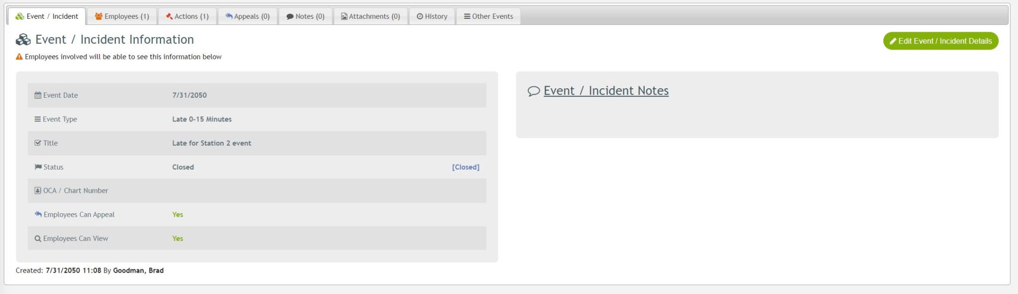 iOps360 - Employee Track / Events / Incidents / Behaviors